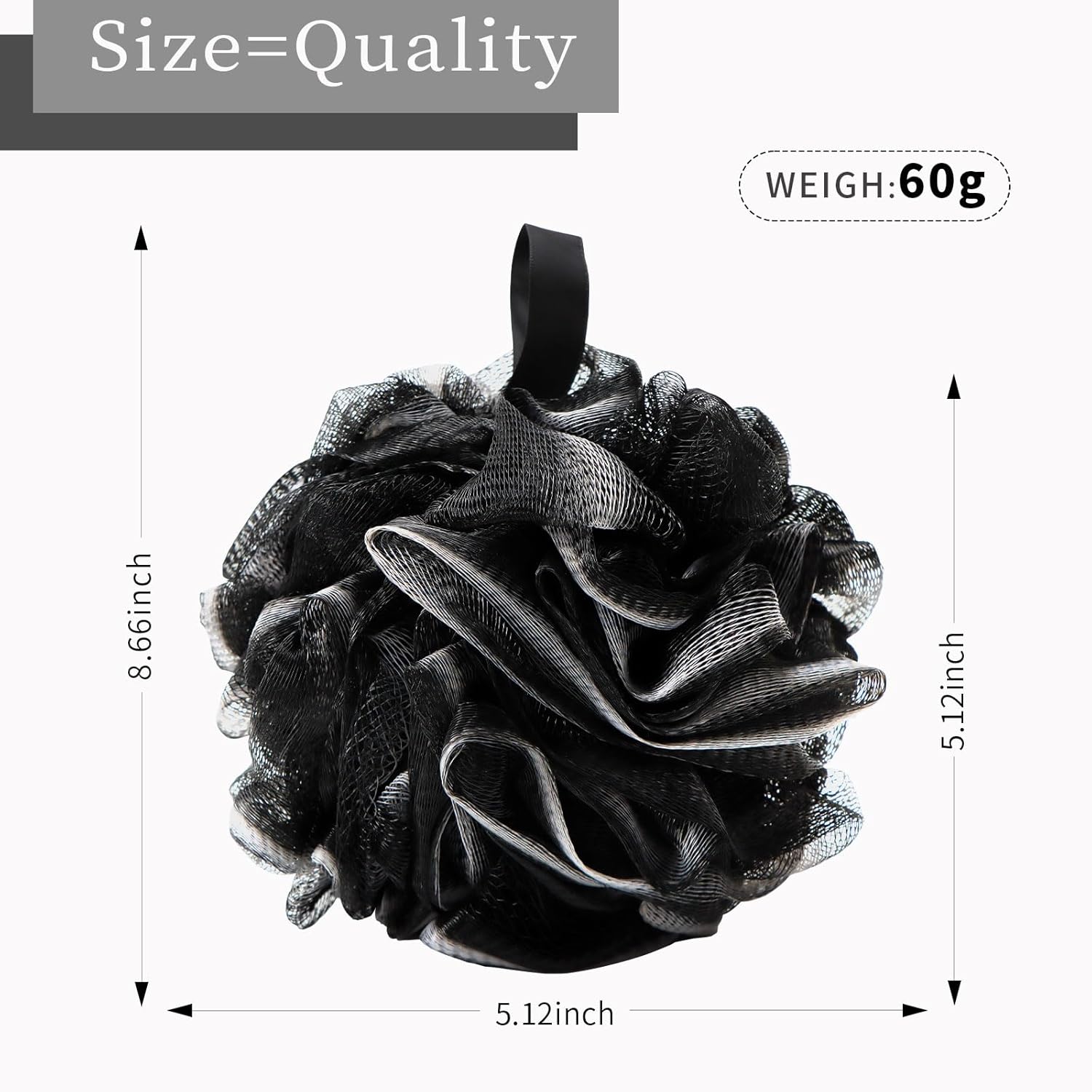 Bath Loofah Shower Sponge Body Back Scrubber Soft Mesh Shower Puffs ...