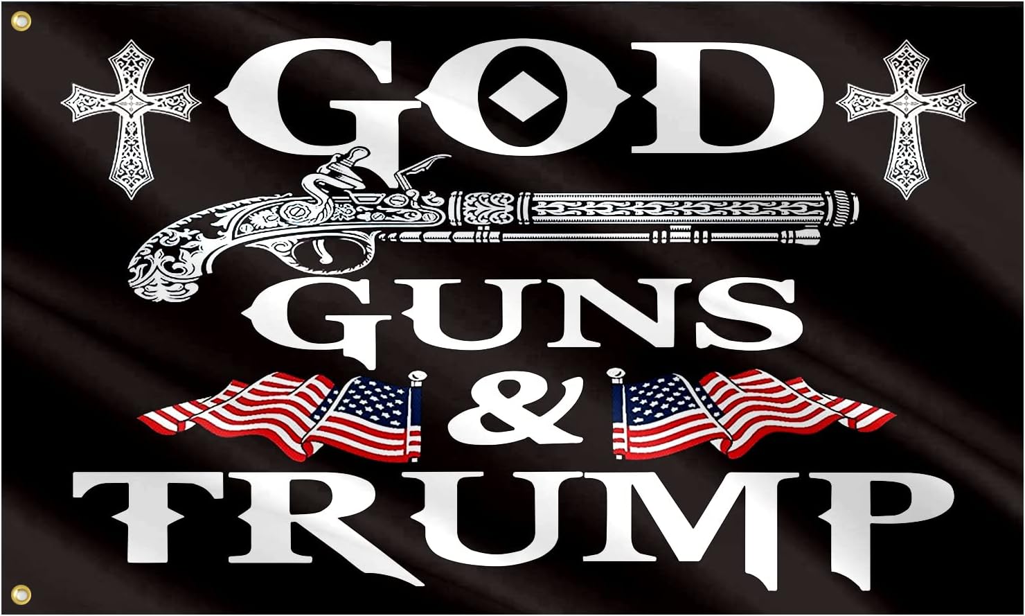 Amazon.com: SOULBUTY Trump-Flag God Guns-Trump Flag 3x5 Feet Outdoor ...