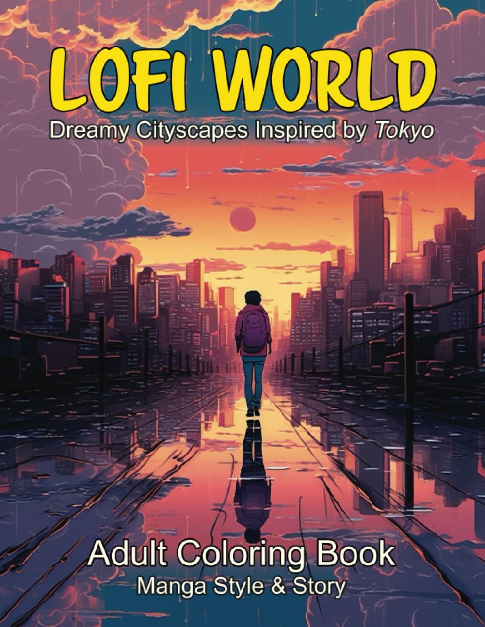 Amazon.com: Lofi World Coloring Book Dreamy Cityscapes Inspired by ...