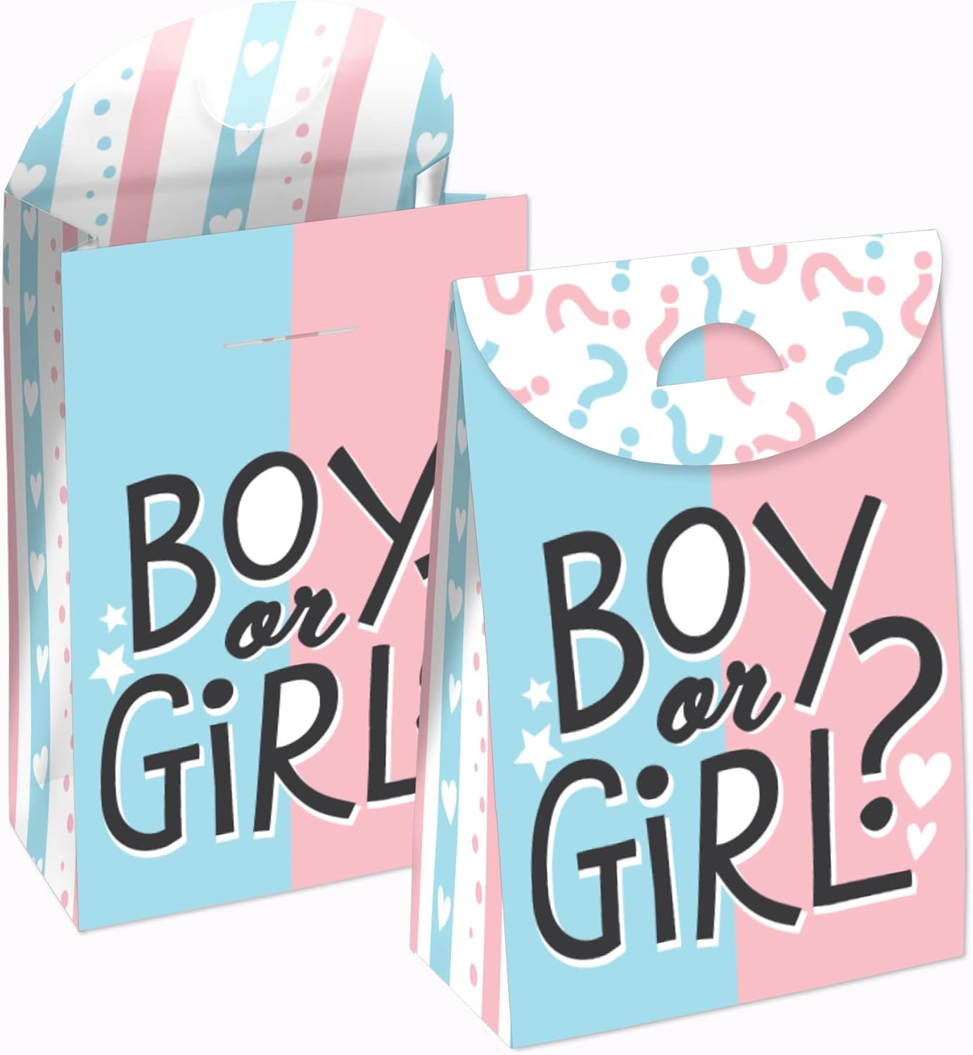 Amazon.com: Big Dot of Happiness Baby Gender Reveal - Team Boy or Girl ...