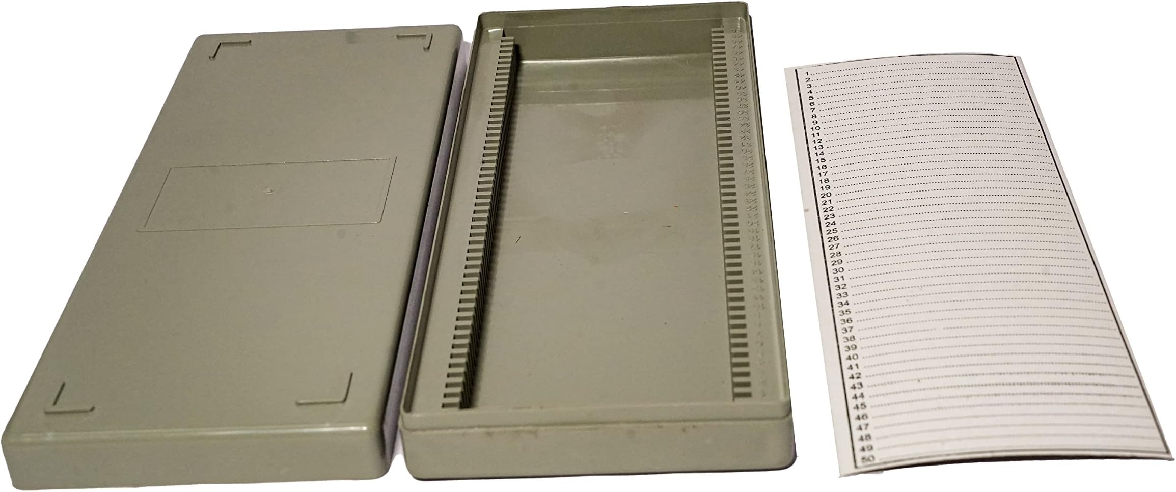 Clear & Sure Plastic Slide Storage Box for 50 Slides Pack of 2 Pcs ...