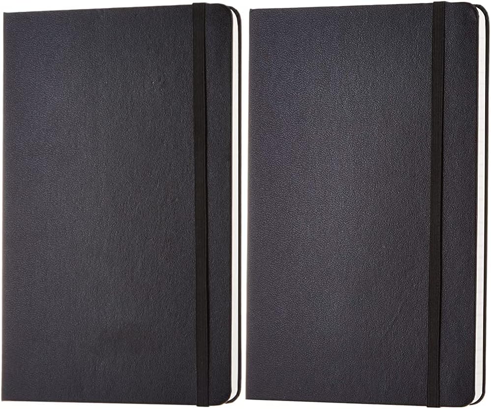 AmazonBasics Classic Notebook, Plain 240 Pages, Large (12.7x21cm ...