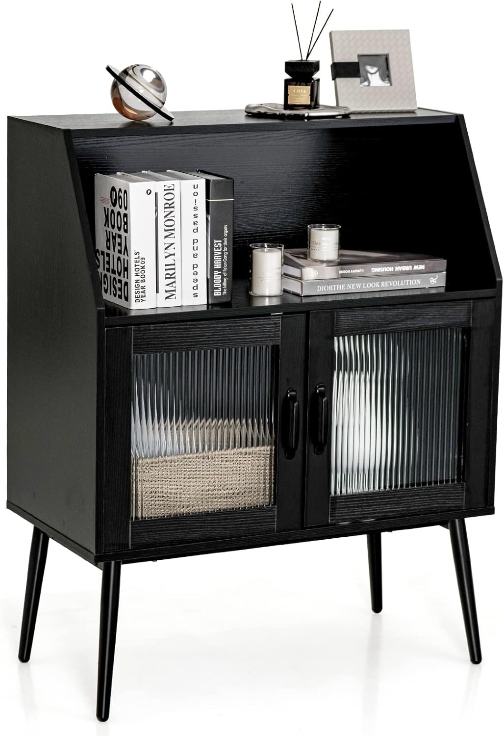 Amazon.com - GOFLAME Sideboard Buffet Cabinet, Freestanding Cupboard ...