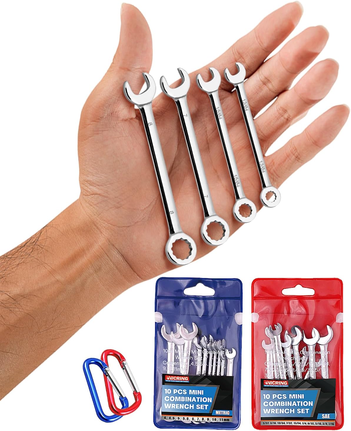 Andux 10 PCS Mini Combination Wrench Spanner Set 4-11mm Metric MNBS-01 ...