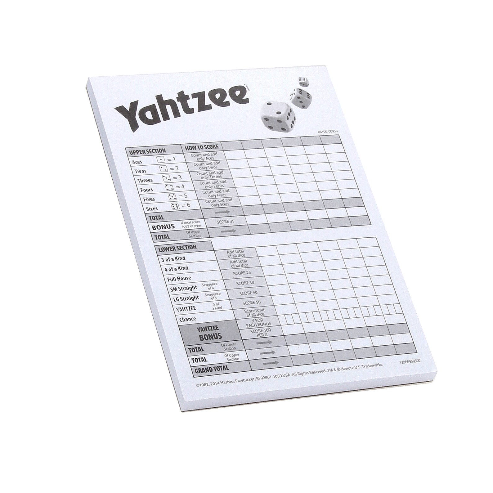 YAHTZEE Score Pad : Amazon.ca: Toys & Games
