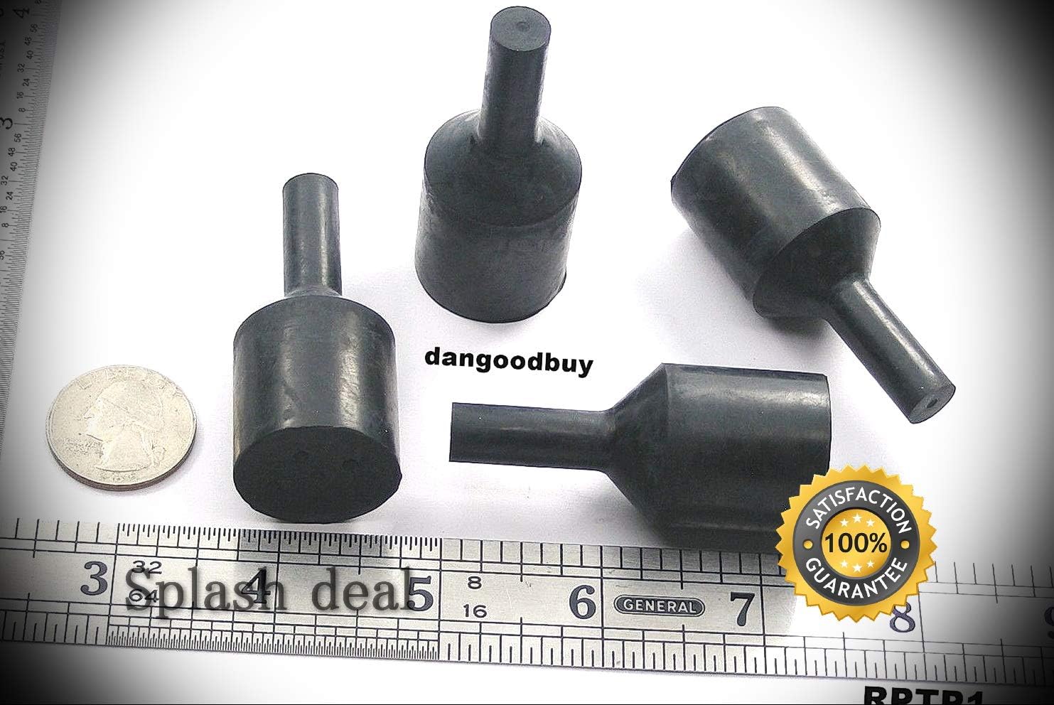 3 Rubber Pull-Through Plugs Fit 1" Hole 1 inch Hole Plug Watertight ...