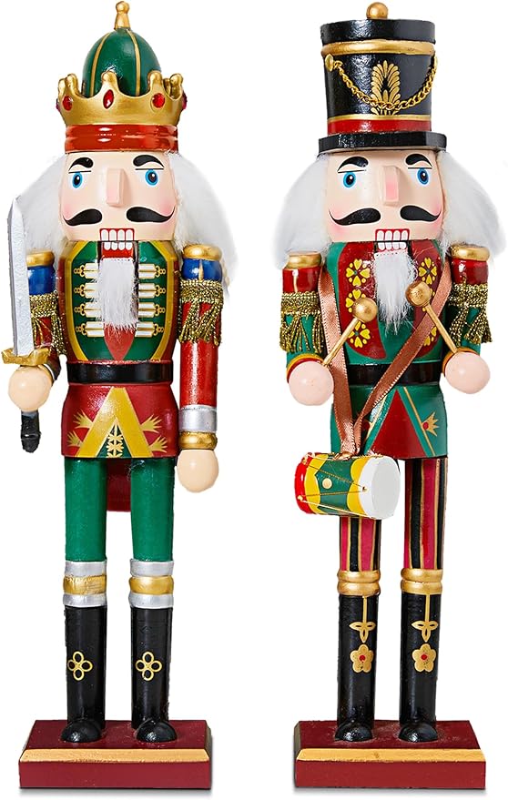 2pc Christmas Nutcracker Soldier 30cm Wooden Nutcracker Christmas ...