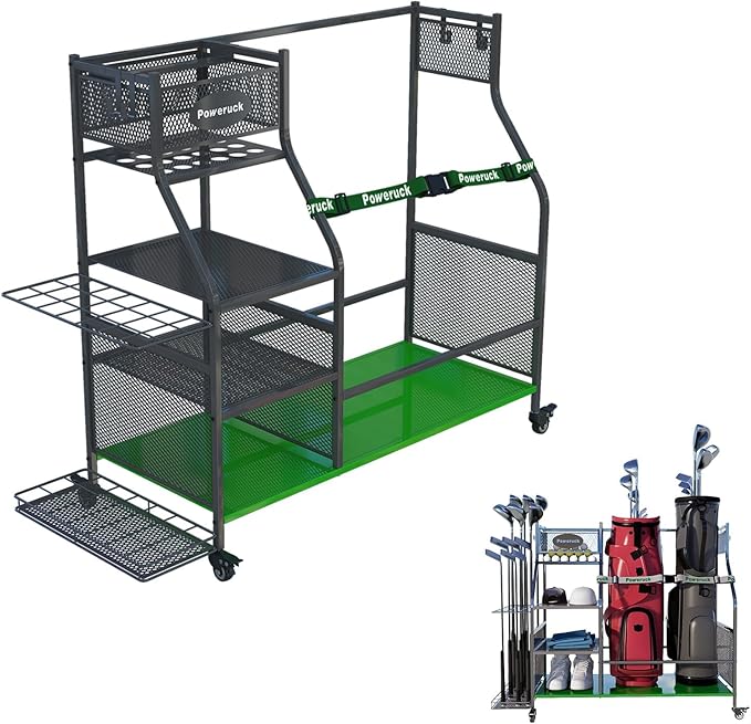 Poweruck Golf Clubs Bag Organizer for 2 Golf Bags Storage, Golf ...