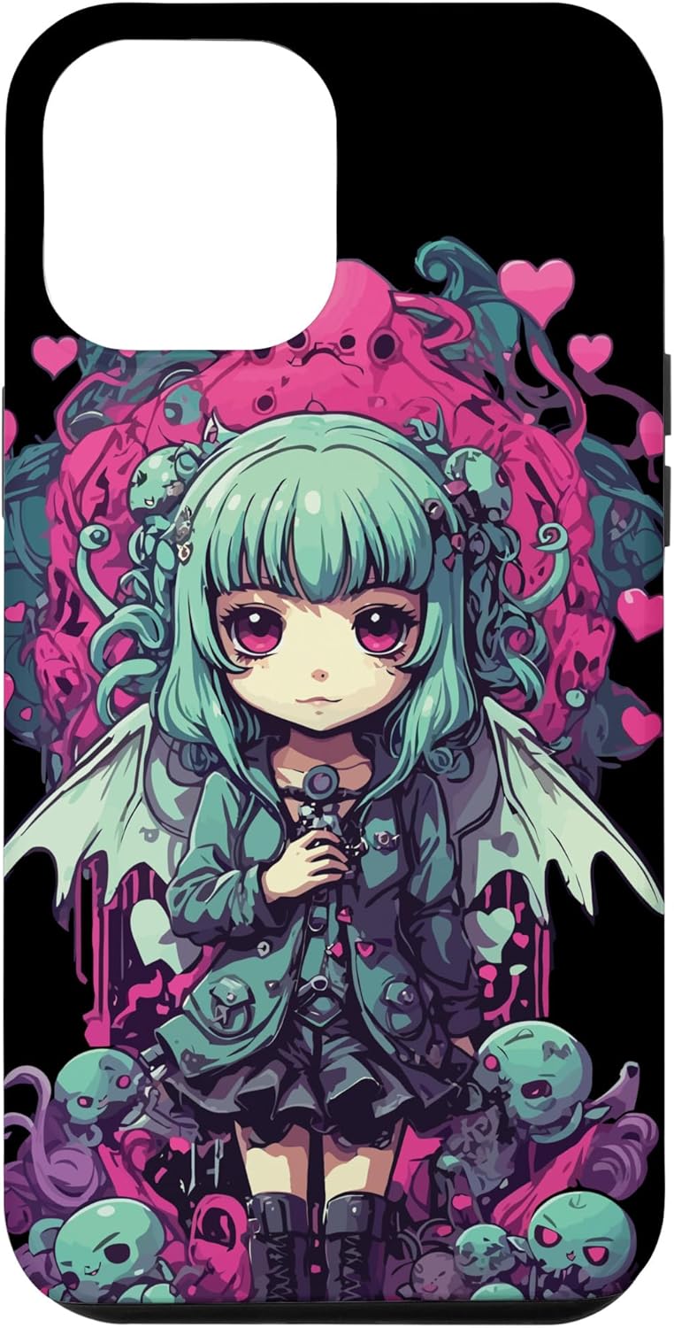 Amazon.com: iPhone 14 Pro Max Pastel Goth Kawaii Anime Chibi Demon Girl ...