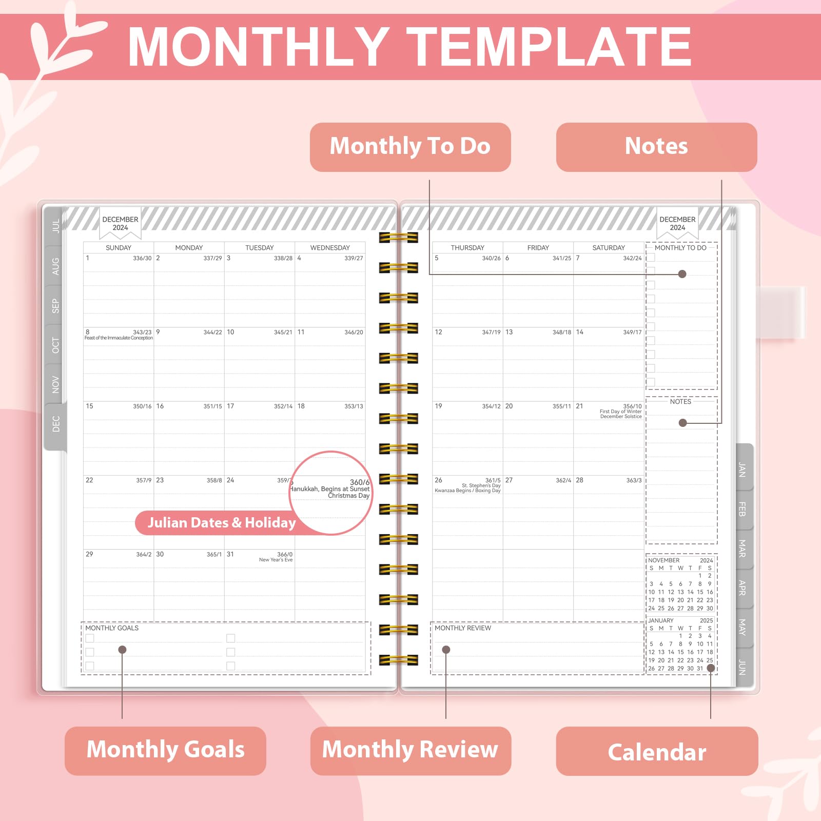 Snapklik.com : 2024-2025 Planner Weekly & Monthly Agenda Book Yearly ...