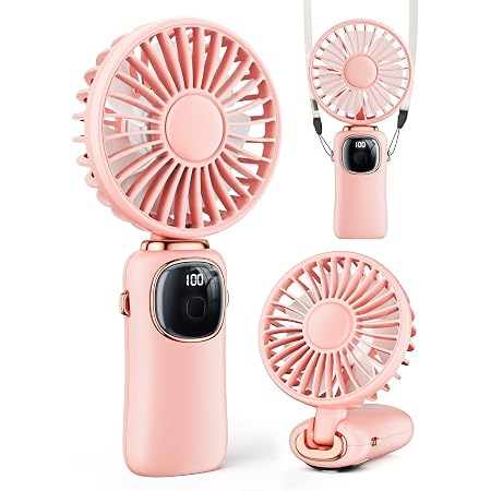 Amazon.com: QQT Mini Handheld Fan,4 Speed Adjustable Portable Battery ...