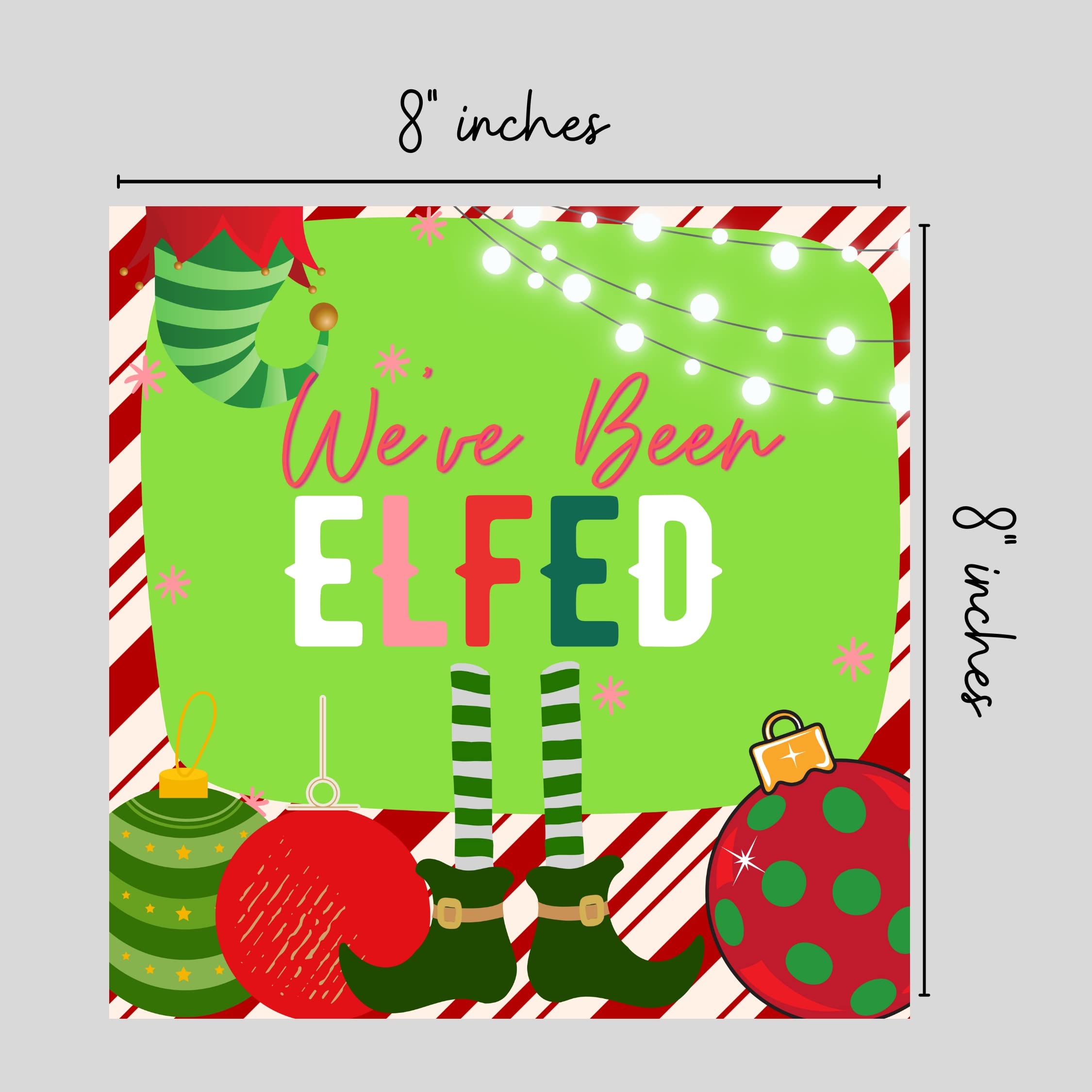 Youve Been Elfed Printable Youve Been Elfed 25 Pack 8.5x11" Inches
