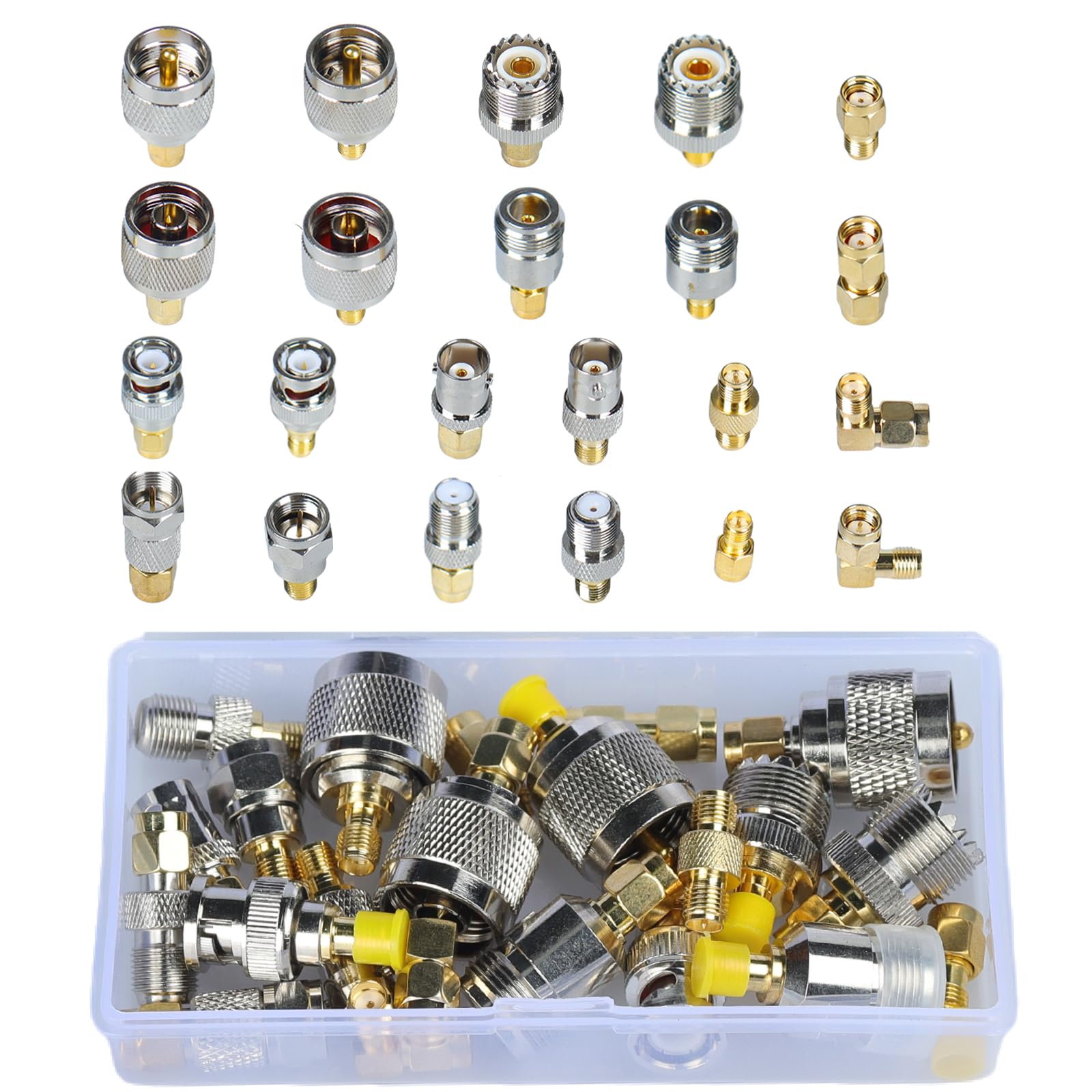 Amazon.com: JSZAAHZ SMA Adapter kit 22 Type SMA to UHF PL259 SO239 BNC ...