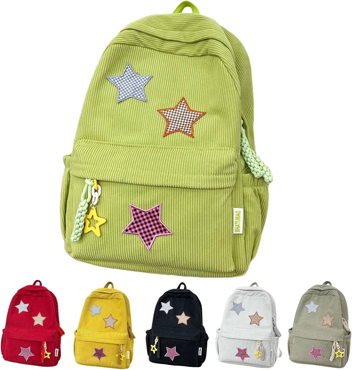 Amazon.com | LONGSILVER Star Backpack Kawaii Large Capacity Aesthetic ...