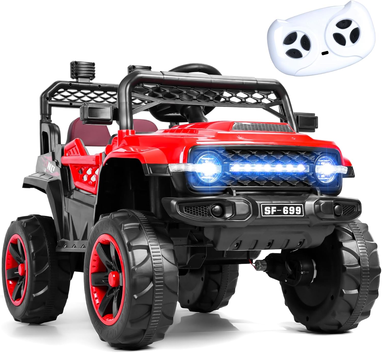 Amazon.com: Power Wheels,12v Kids Electric Car with Remote Control, 2 ...