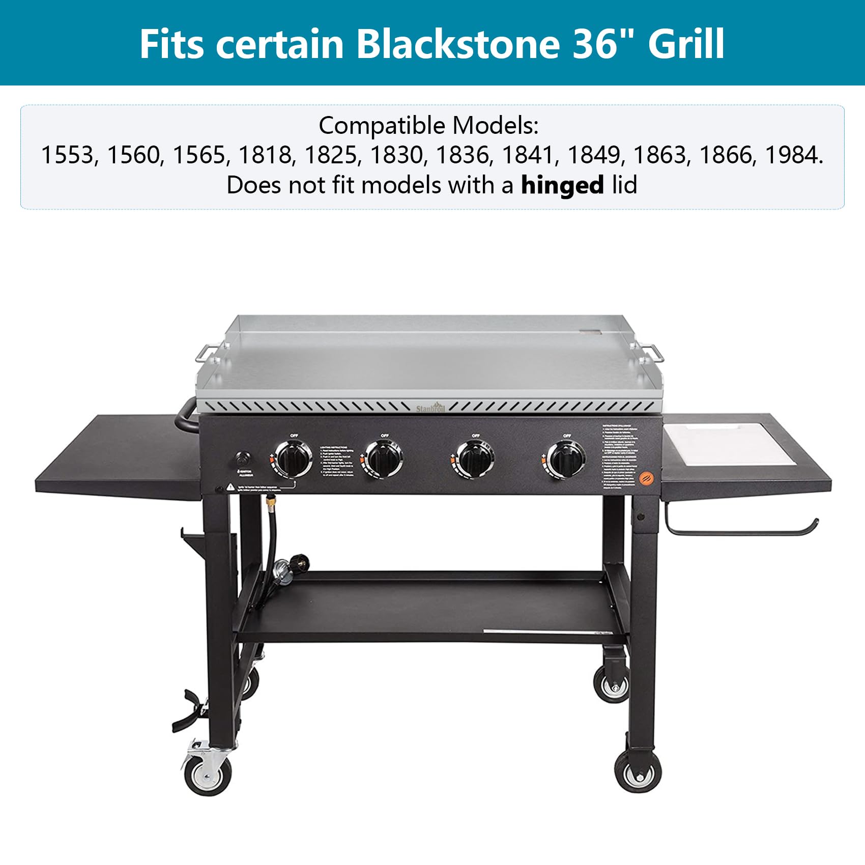 Snapklik.com : Stanbroil 36 Inch Stainless Steel Flat Top Gas Grill ...