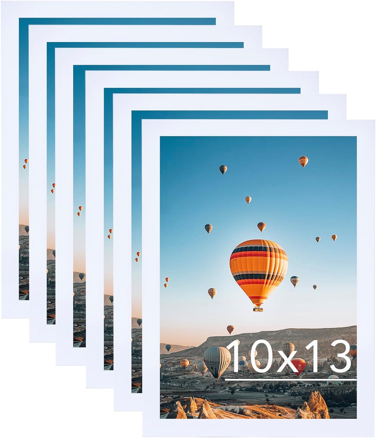 Amazon.com - JCJMY 10x13 Picture Frame Set of 6 White for Wall Hanging ...