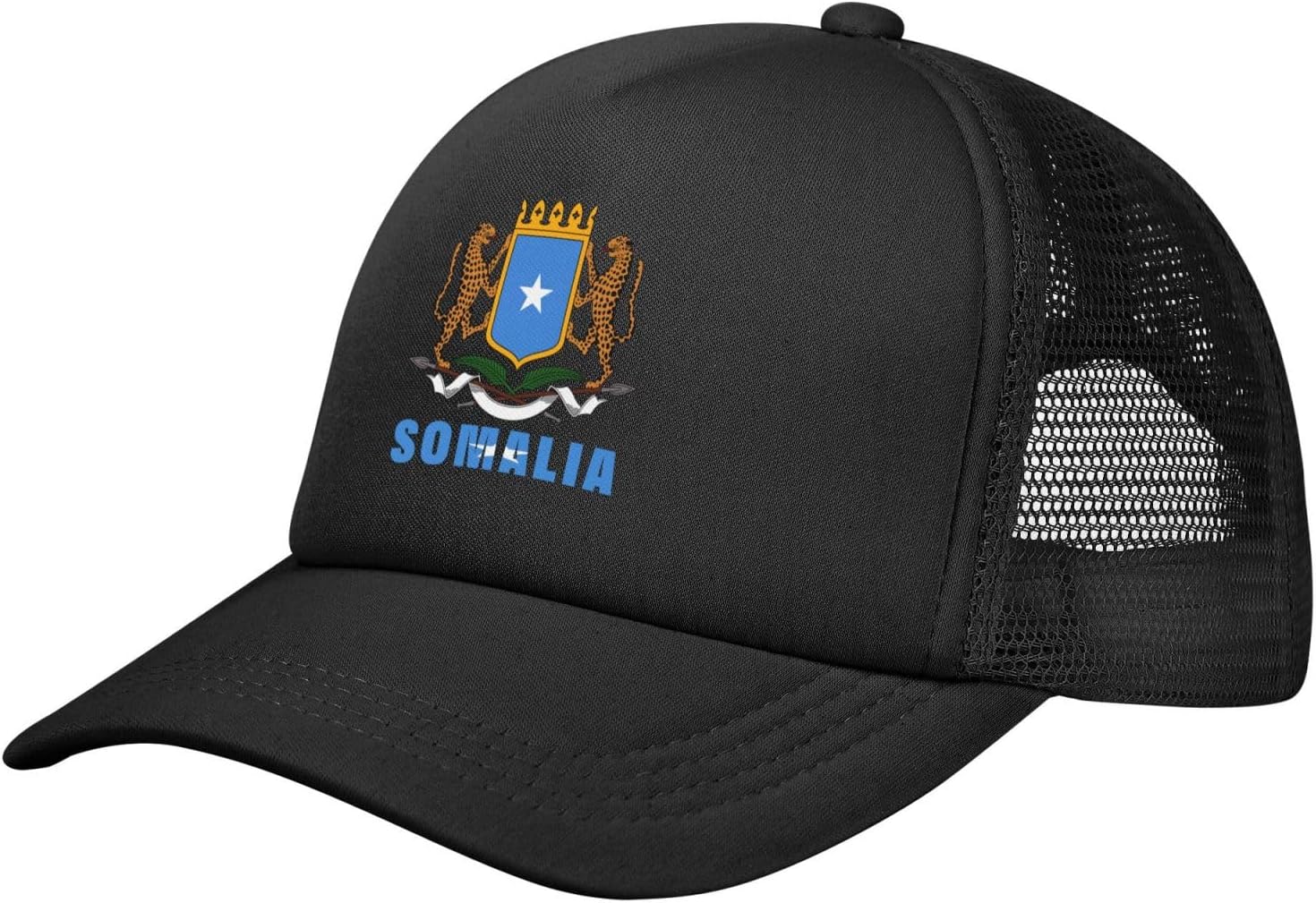 Somalia Flag Coat of Arms Somali Baseball Cap Adjustable Casual Mesh ...