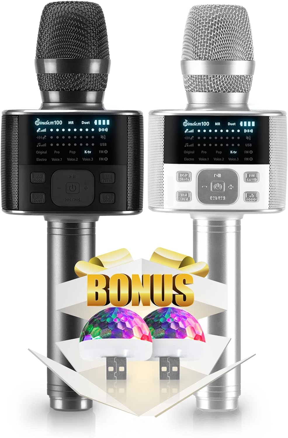 Amazon.com: miracle,m M100 - Bluetooth Karaoke Microphone - Carpool ...