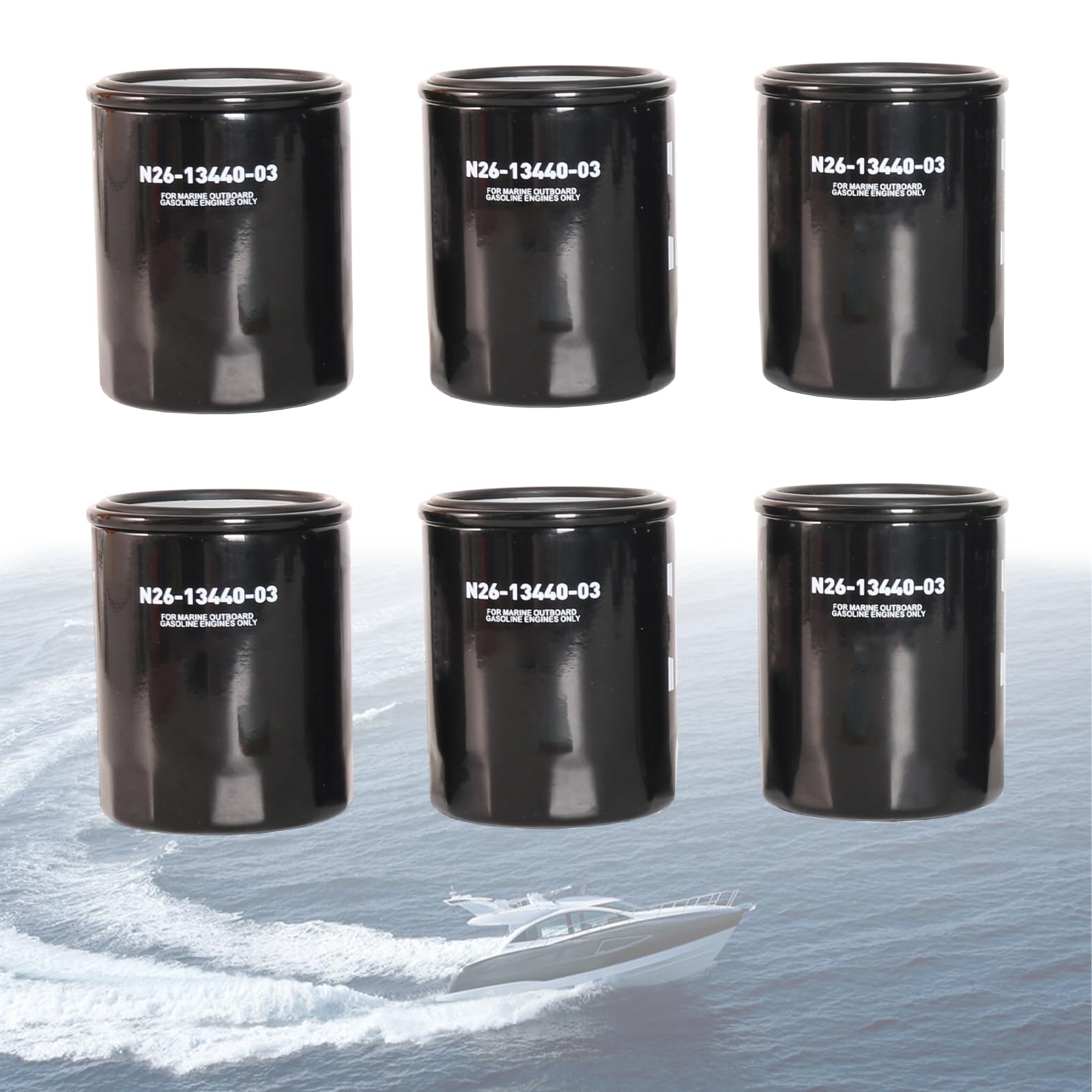 Amazon.com: 6-PACK Oil Filter for Outboard, Oil Cleaner Fit for Yamaha ...