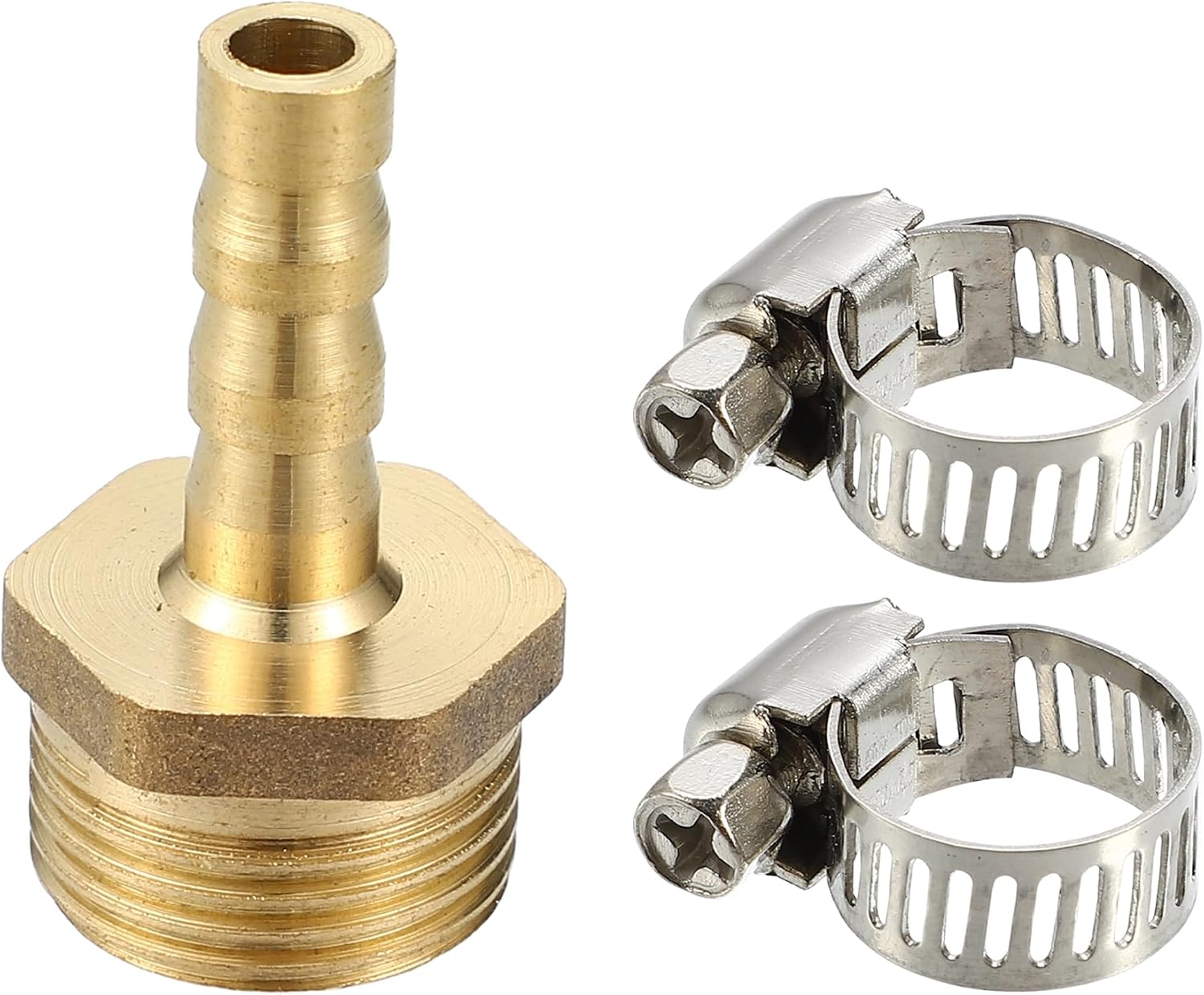 Amazon.co.jp: X AUTOHAUX Brass Fitting Hose Barb Adapter Brass Pipe ...