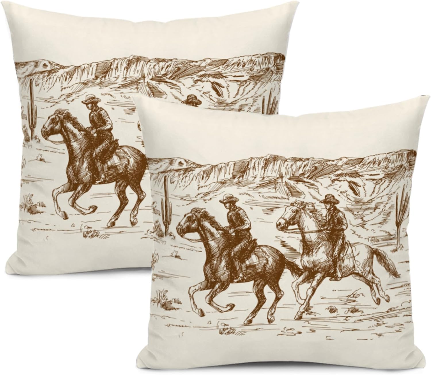 Amazon.com: Yobvec Western Throw Pillow Covers Home Decor 18x18 Inch ...