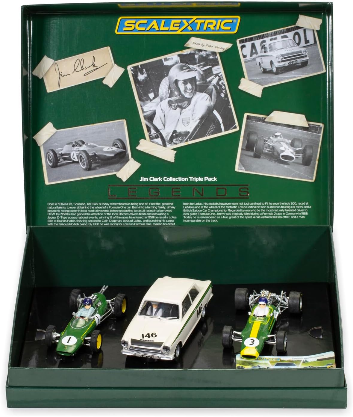 Amazon.com: Scalextric The Legend of Jim Clark Triple Pack 1:32 Slot ...