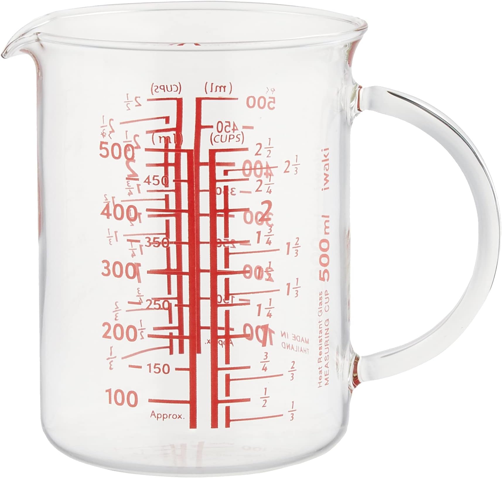 Amazon｜HARIO(ハリオ) メジャーカップ ワイド 耐熱ガラス 取っ手付 マルチ 500ml 日本製 CMJW-500｜計量カップ ...