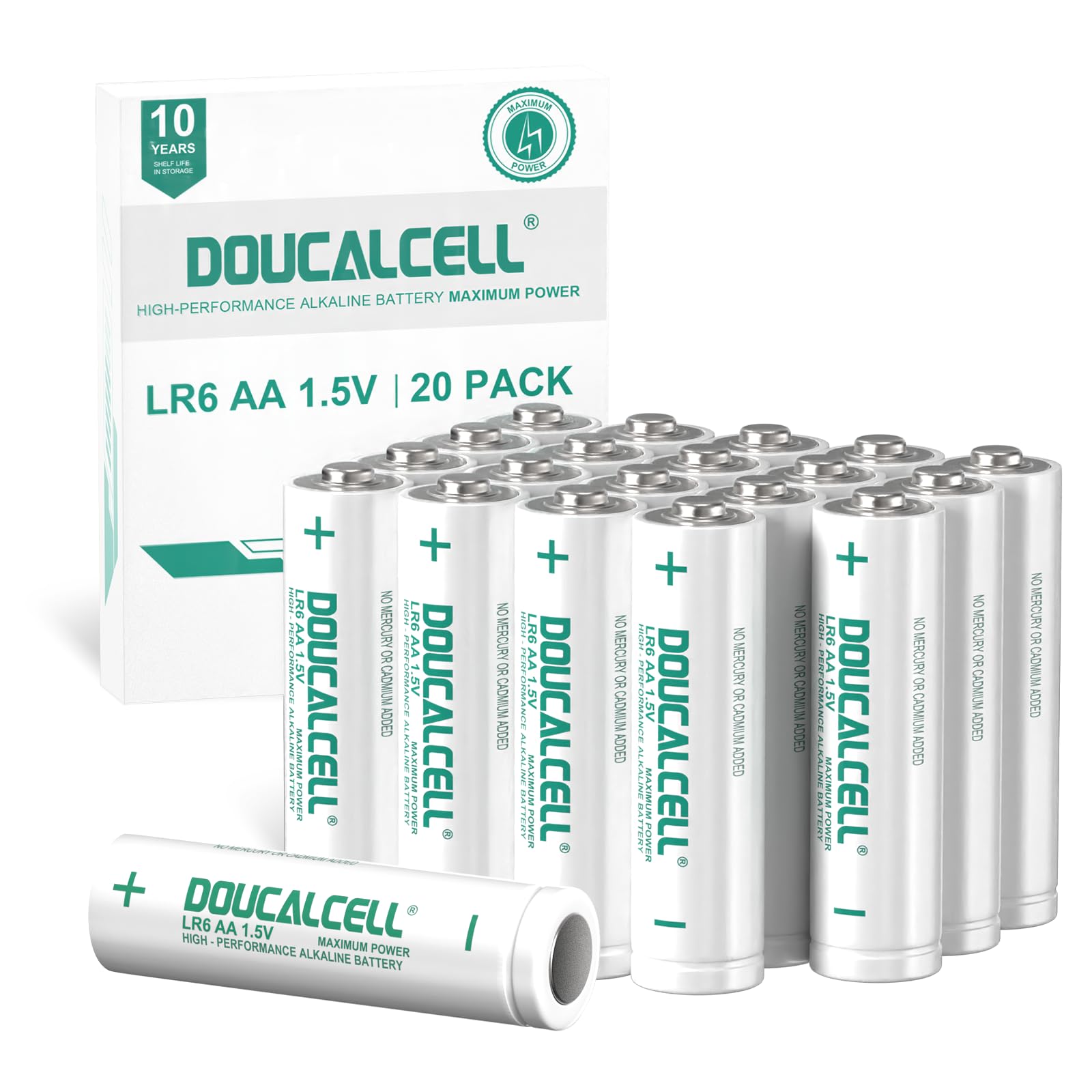 Snapklik.com : Doucalcell AA Batteries 20 Pack, Maximum Power Ultra ...