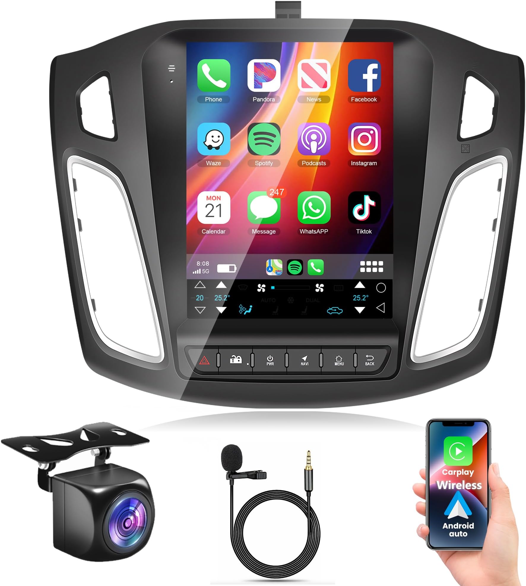 Amazon.com: Ford Focus Car Stereo Radio 2012-2018 with Carplay/Android ...