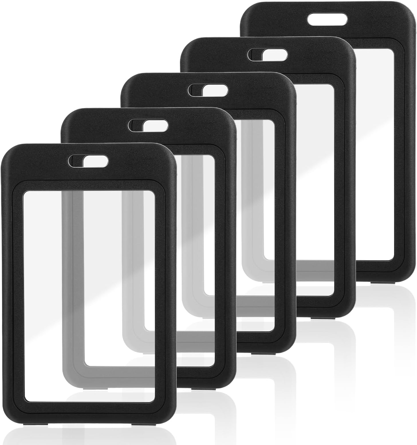 Amazon.com : HJZHII 2PCS ID Badge Holder, Sliding Card Protector Pouch ...