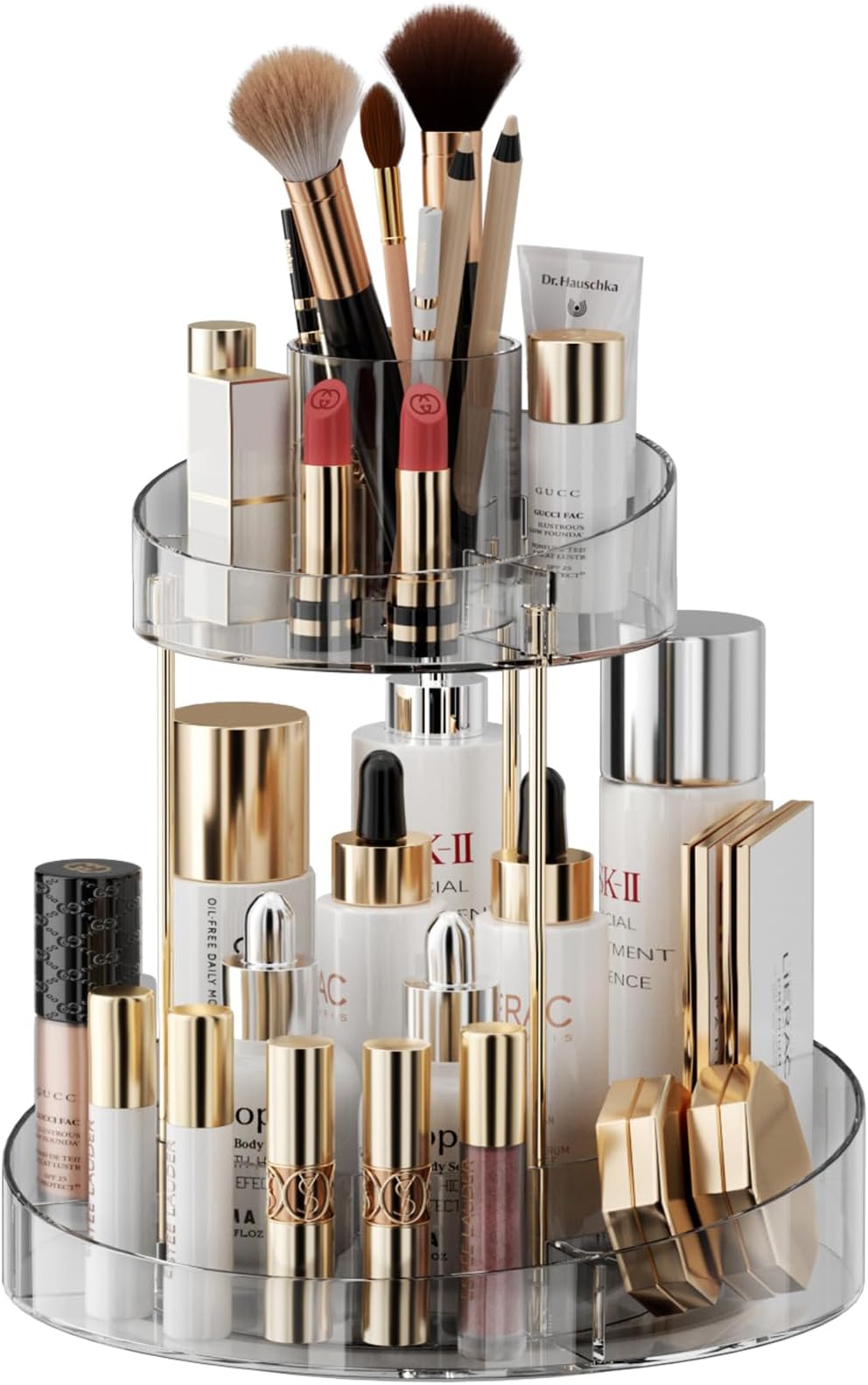 Amazon.com: Seoneiro 360° Rotating Dresser Cosmetic Organizer, Large ...