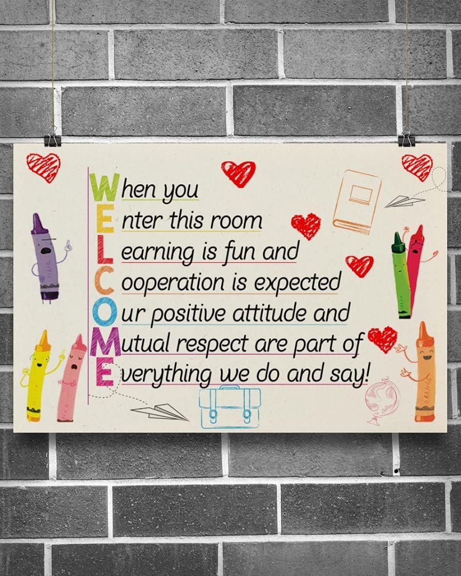 Amazon.com: Learning Is Fun Poster/Canvas Gifts For Teacher Lecturer ...