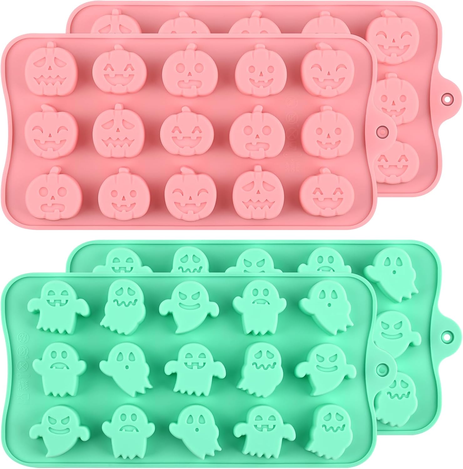 Amazon.com: Actvty Halloween Candy Mold Silicone Chocolate Molds, 4 ...