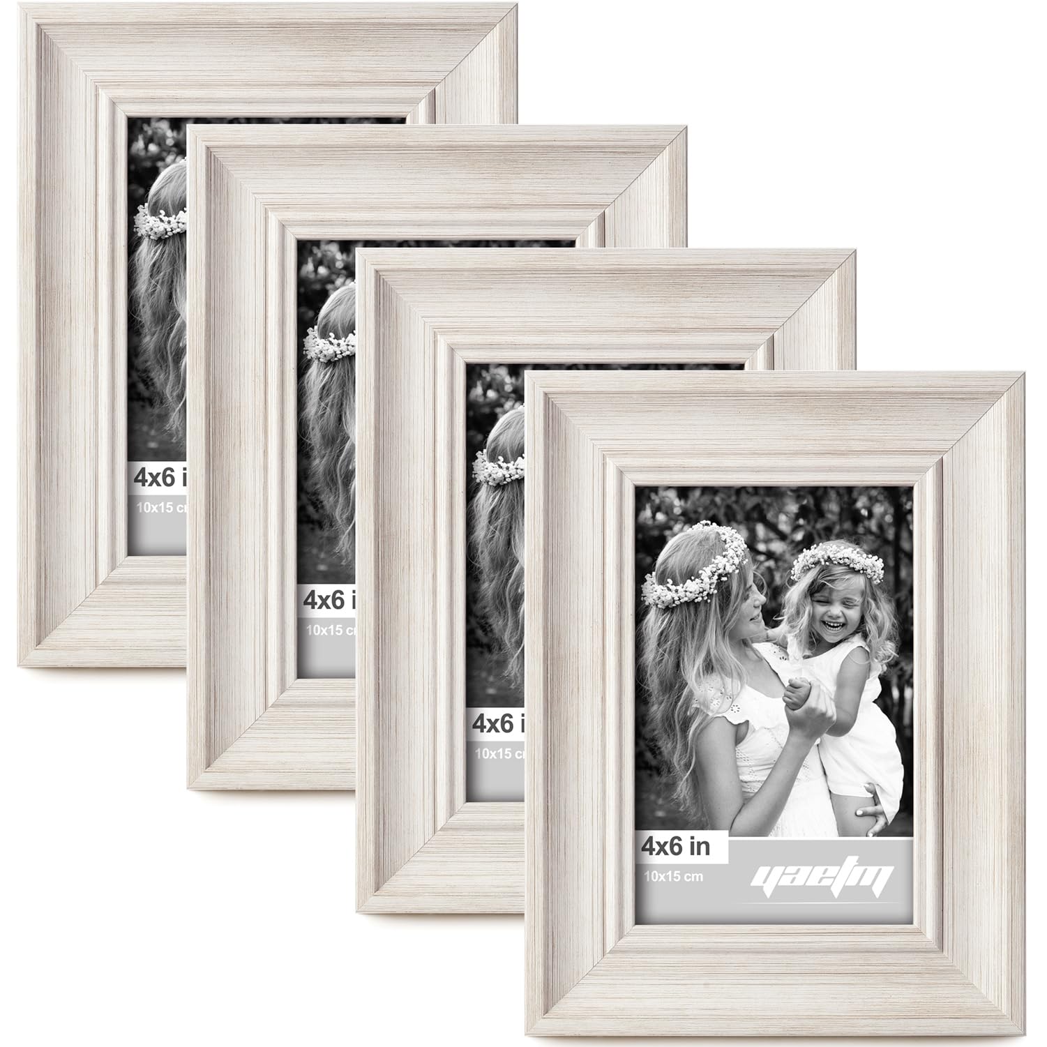 Amazon.com - Yaetm 4x6 Picture Frame Set of 4, 1.4” Wide Molding ...