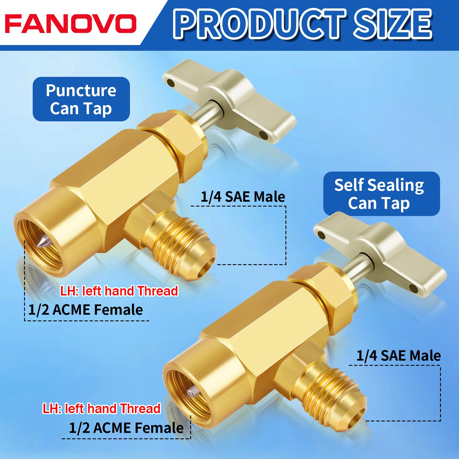 Snapklik.com : FANOVO 1234yf Can Tap-R1234yf Refrigerant Self-Sealing ...