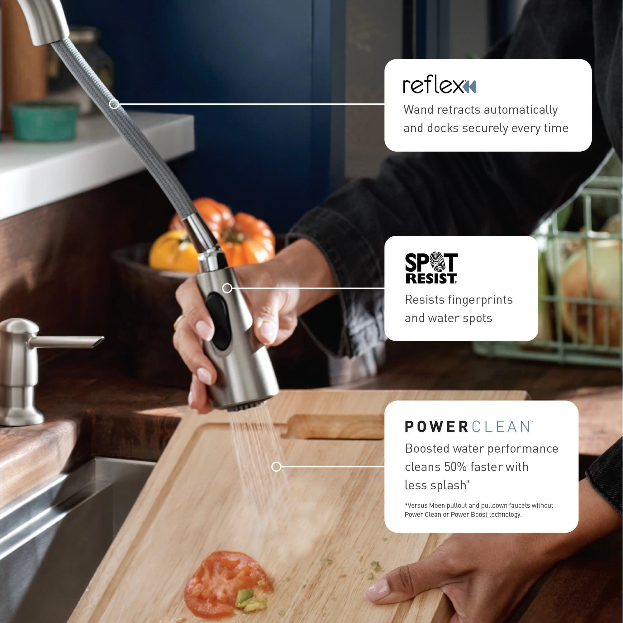 Snapklik.com : Moen Arbor Chrome Motionsense Two-Sensor Touchless One ...