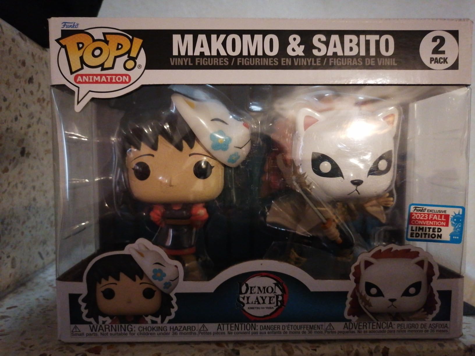 Funko Pop! Animation: Demon Slayer: Makomo y Sabito 2 Pack Sticker Fall ...