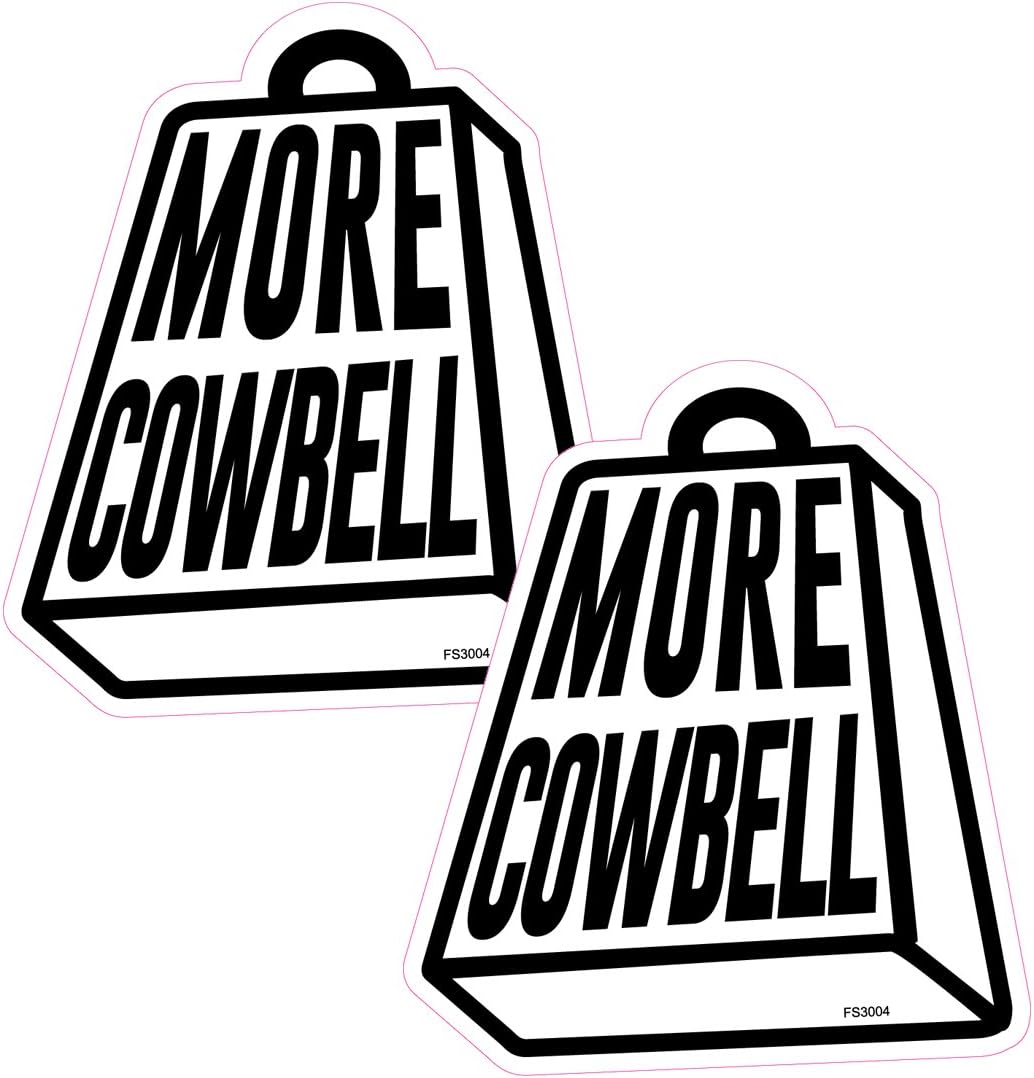 Amazon.com - Black Oval More Cowbell Sticker (SNL Funny Bumper Drummer ...