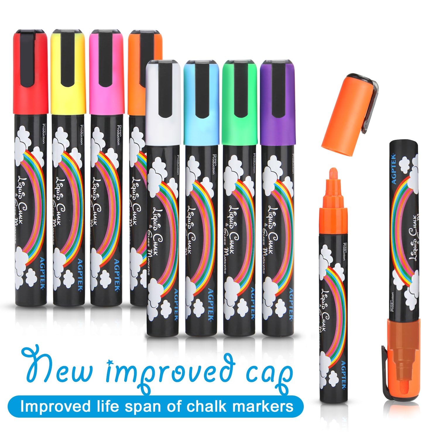 Snapklik.com : Fluorescent Marker Pen 8 Colors/set For LED Writing Menu ...
