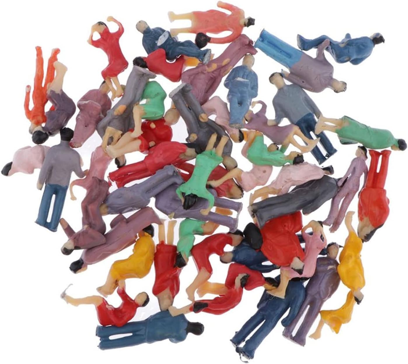 Amazon.com: 50pcs Painted Model Train People Figures 1:87 Scale HO ...