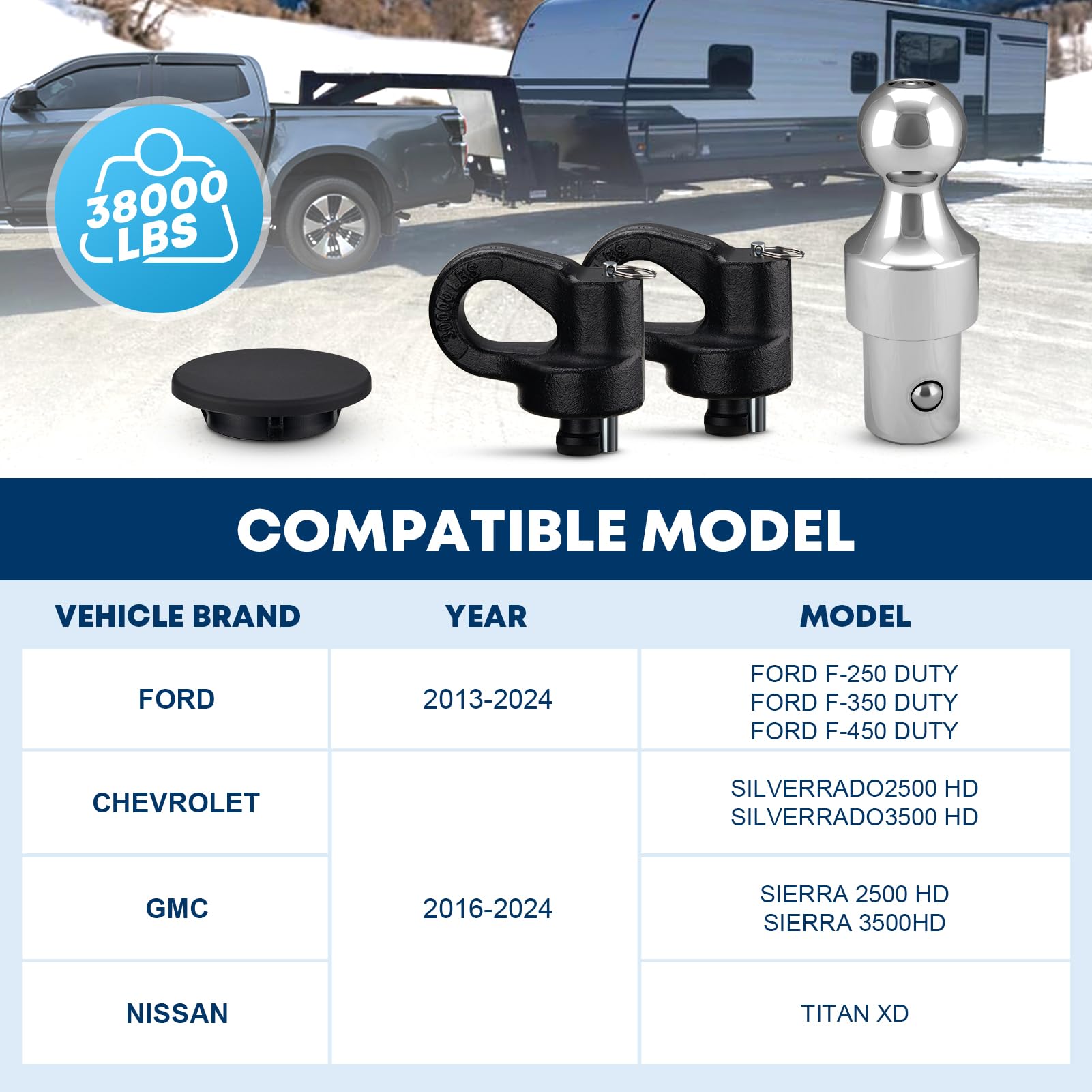 Snapklik.com : 60692 Puck System Gooseneck Ball Hitch Kit, 2-5/16 Inch ...