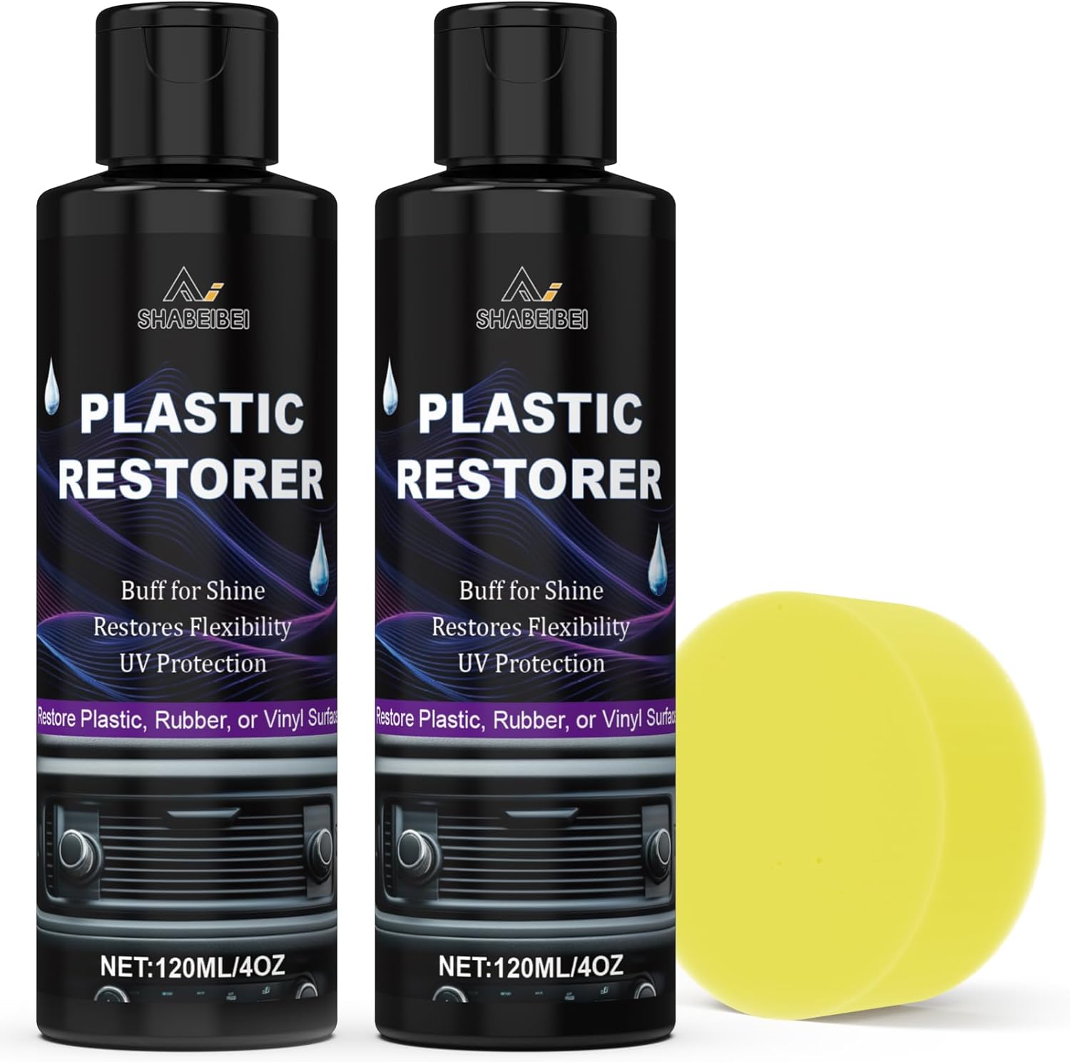 Amazon.com: Restorer for Cars Revive Faded Plastic, Rubber Vinyl ...