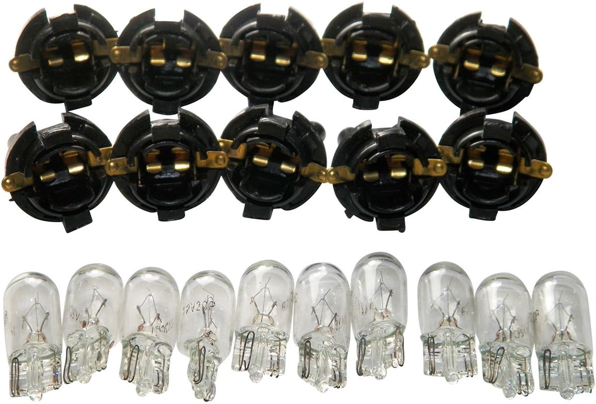 Retro-Motive #1565 5/8" Dash Bulb Sockets with #194 Bulbs Fits GM Ford ...