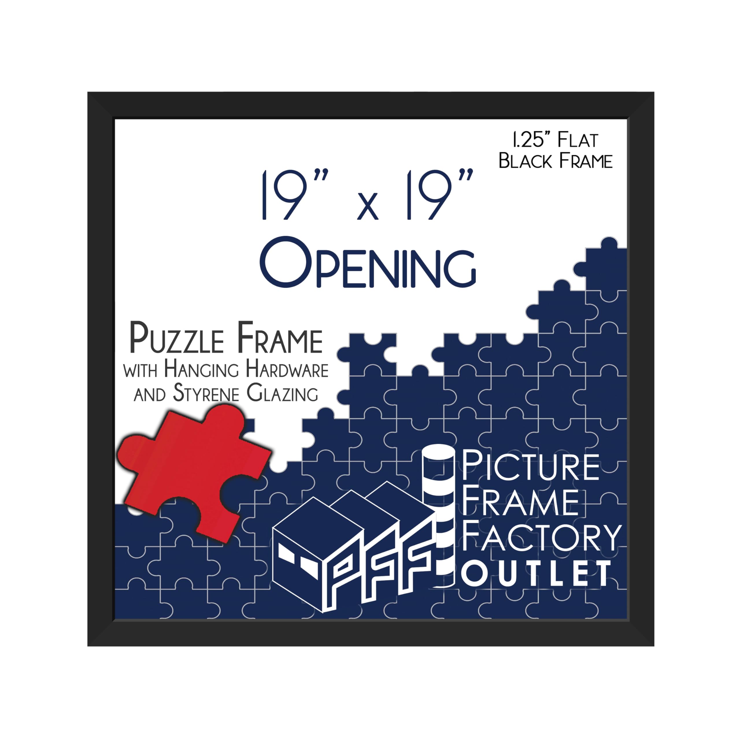 Amazon.com - PictureFrameFactoryOutlet PFF 19x19 Inch - Premium 1.25 ...