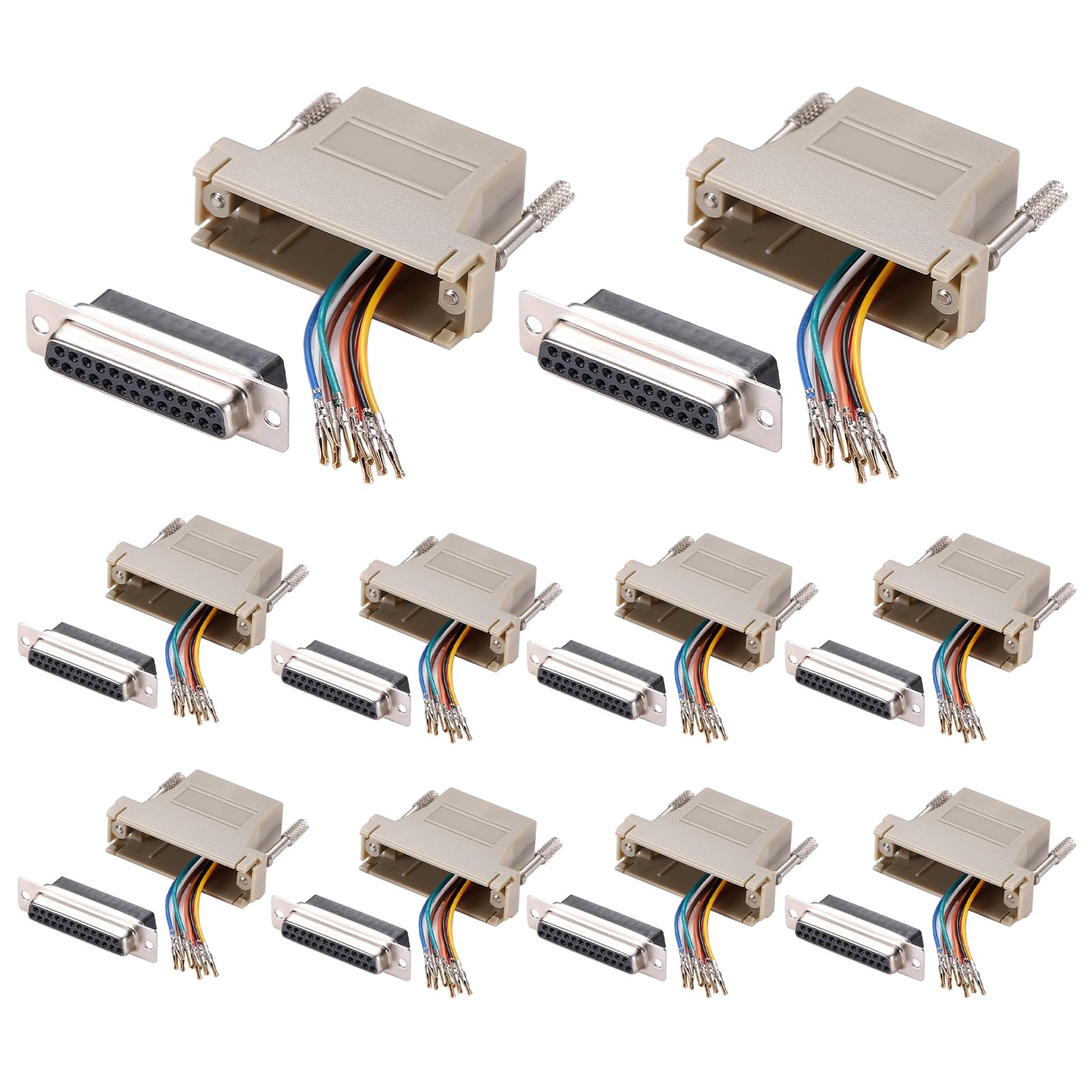 Amazon.com: ANMBEST 10PCS DB25 Female Ethernet Adapter, 25 Pin Serial ...