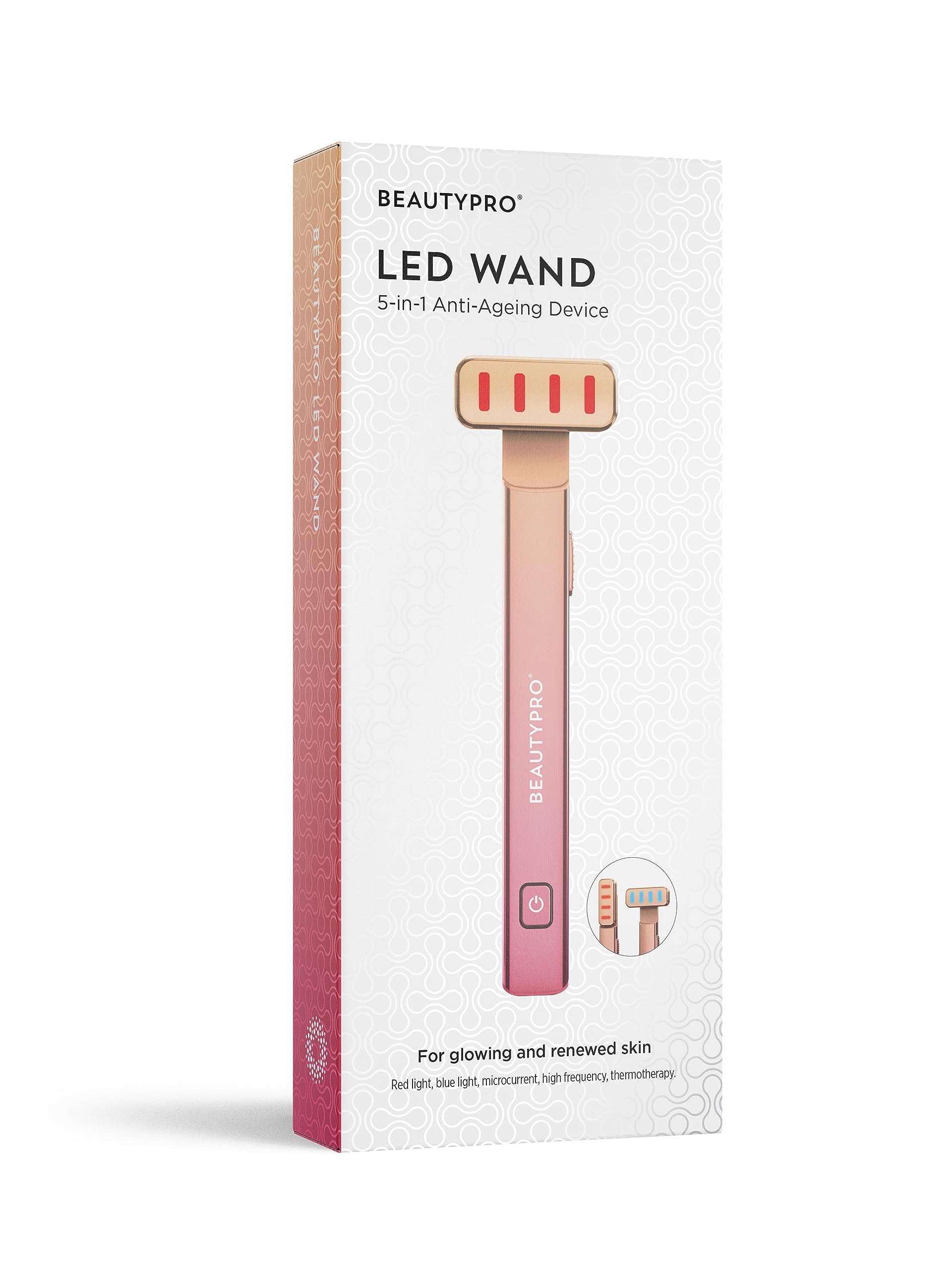 BEAUTYPRO LED WAND 5-in-1 Anti-Ageing Device | Red Light & Blue Light ...