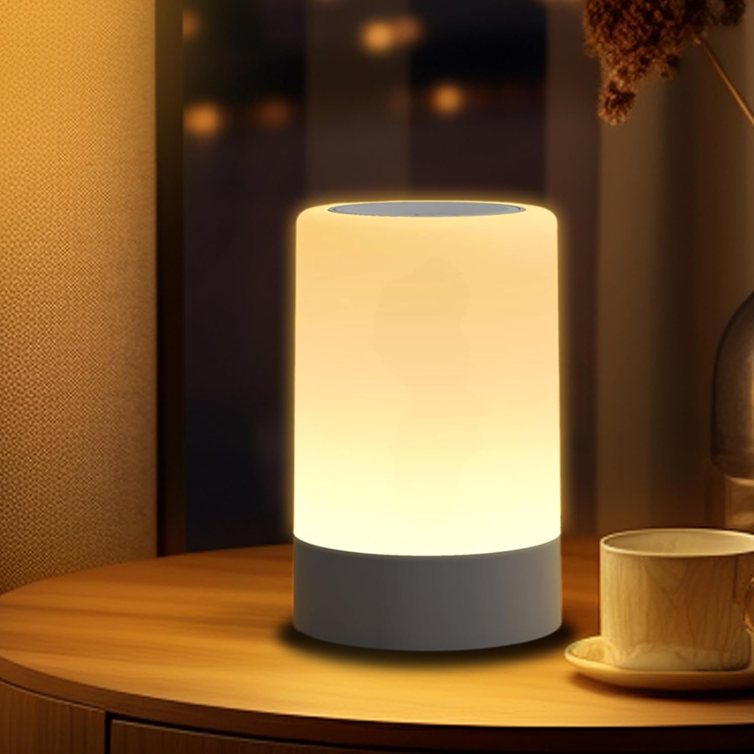 Jestio Nursery Night Light for Baby, LED Bedside Touch Sensor Night ...