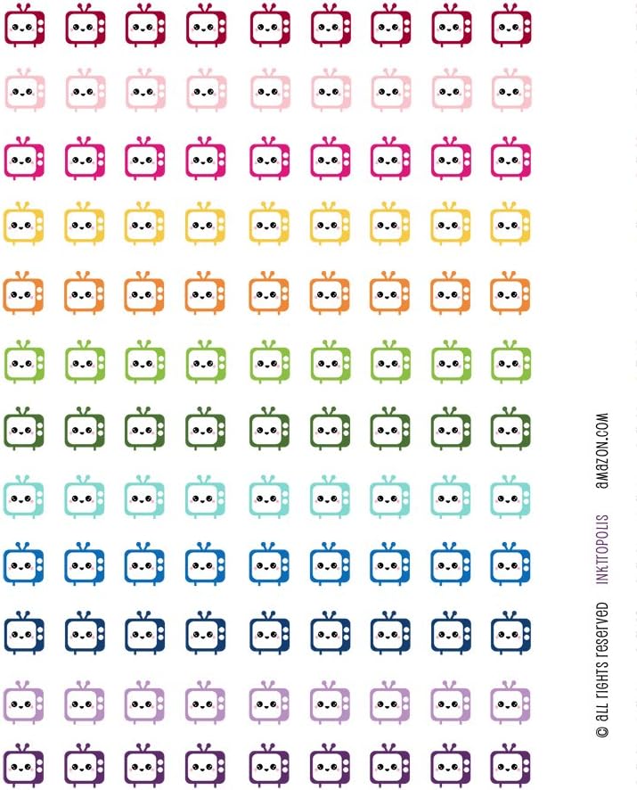 Amazon.com: TV Planner Stickers, 120 Clear Television Shows Programme ...