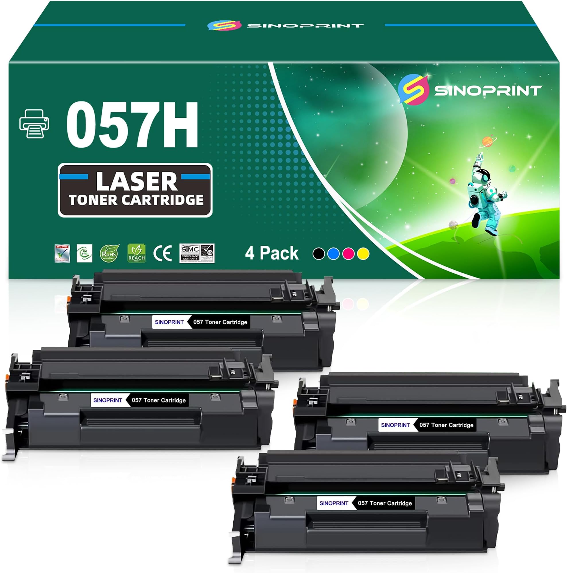 Amazon.com: SINOPRINT Toner Cartridge for Canon 057H Black CRG-057 ...